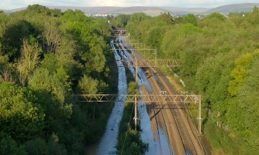 WATCH: Drone footage to assess flooded railway tracks